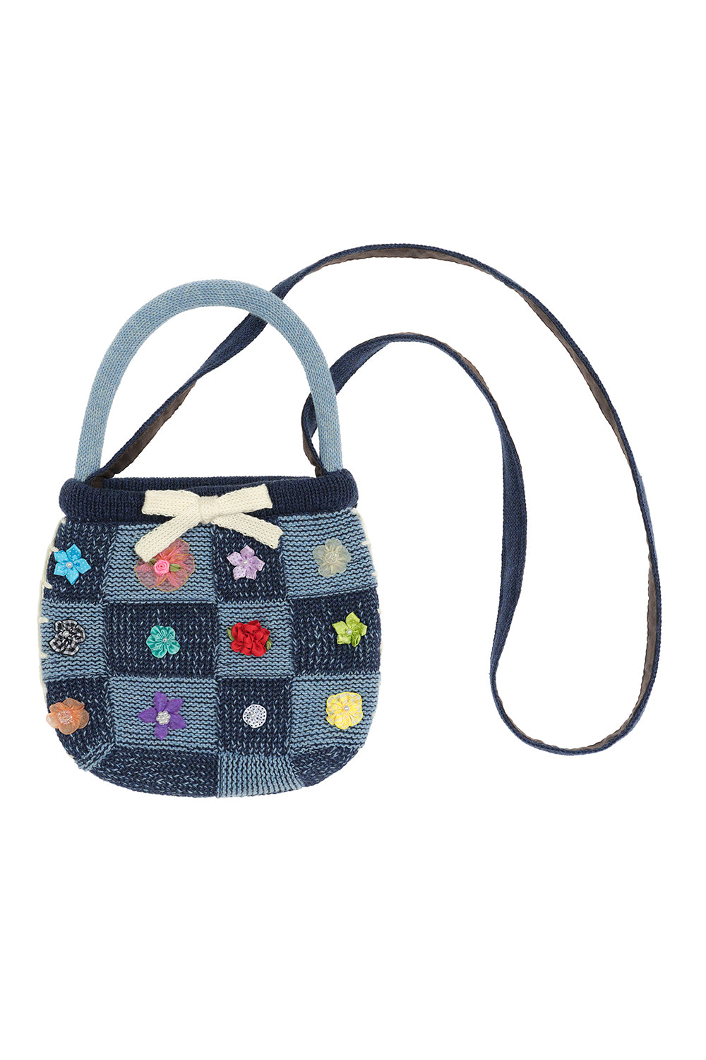 Embellished Check Pouch